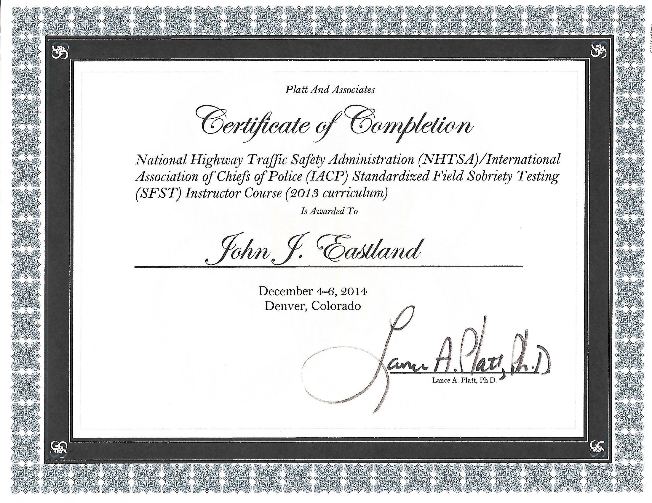 John’s Certificates | John J. Eastland Attorney at Law, P.C.